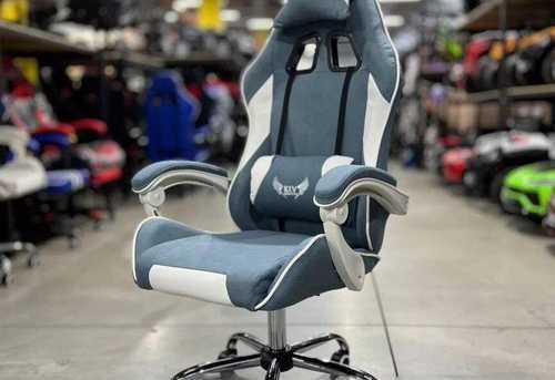 Кресло игровое компьютерное 308 синий текстиль