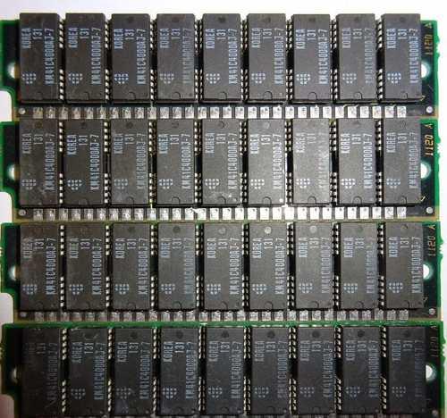 Ретро память simm 30 pin комплект #1 16Mb (4x4Mb)
