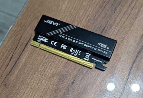 Адаптер jeyi M.2 nvme на pcie 4.0x16