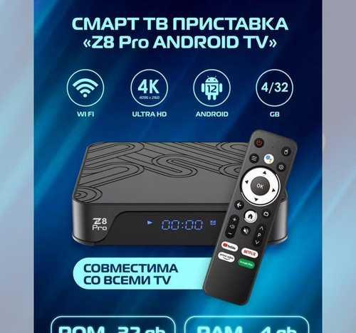 SMART tv приставка Z8 pro прошитая