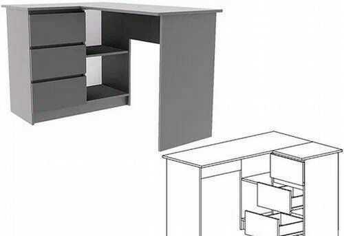 Стол угловой Мори мс-16 графит письменный