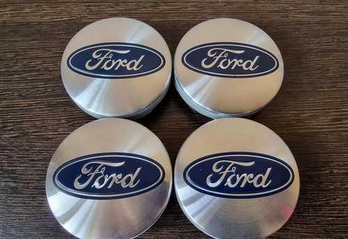 Колпачки на литые диски Ford 54мм серебристый