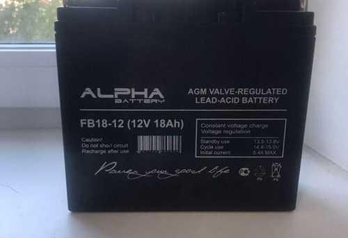 Новый аккумулятор Alfa FBL 12 V/17Ah