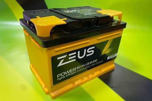Аккумулятор Zeus Power 60 ач 590а Низкий