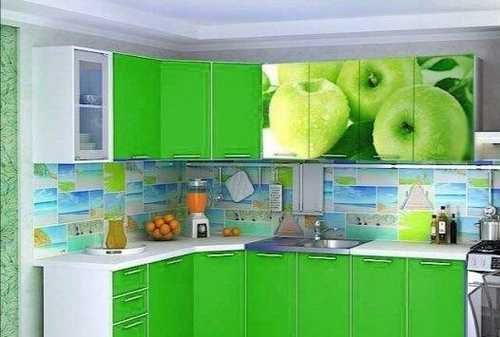 Кухонный гарнитур зеленое яблоко новый 4,3м