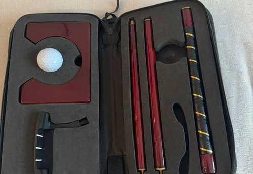 Подарочный набор для мини-гольфа в кожаном кейсе