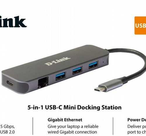 D-Link DUB-2334 Док-станция с разъемом USB Type-C