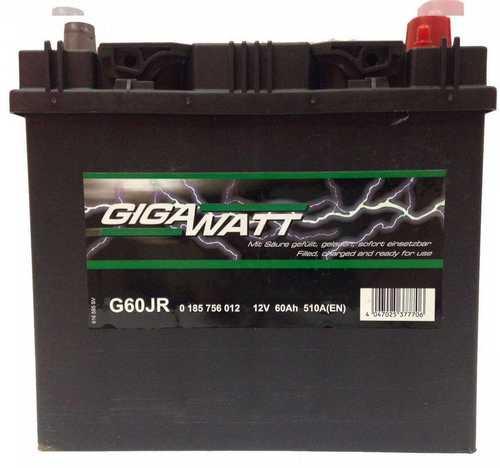 Новый аккумулятор Gigawatt G60JL (75D23R)