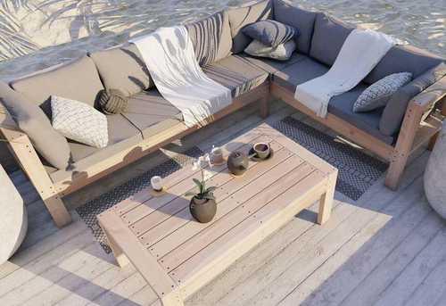 Садовая мебель диван угловой