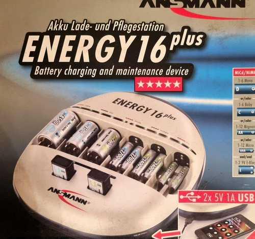 Зарядное устройство ansmann energy 16 plus