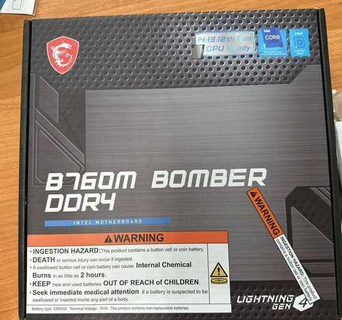 Материнская плата msi b760m bomber ddr4 Lga1700