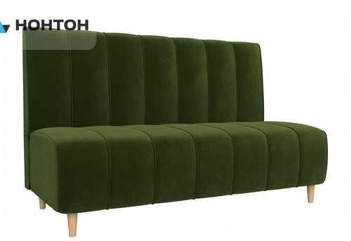 Кухонный прямой диван Ральф микровельвет зеленый