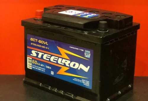 Аккумулятор Steelron 60 Ah (прям.пол)