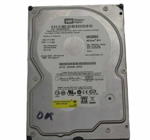 Жесткий диск WD 320 Gb 7200 rpm WD3200KS SATA