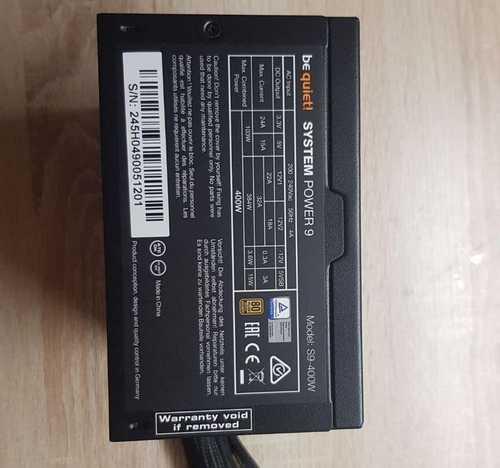 Блок питания be quiet power 9 400w