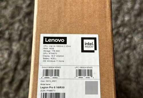 Новые Lenovo Legion 5pro 23 i9 4070 USA