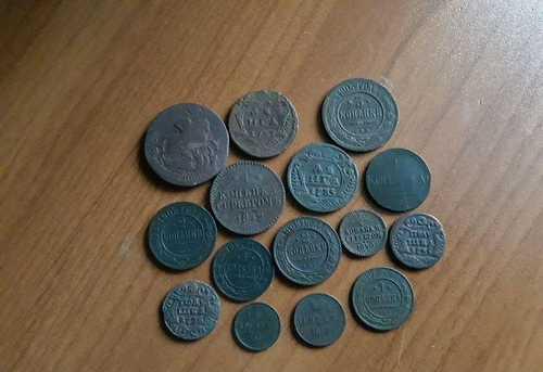 Царские оригинальные монеты разных царей 15 шт
