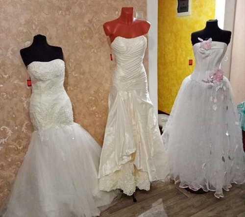Платья свадебные новые