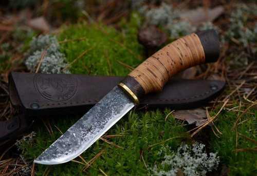 Охотничий нож Грибник (сталь 9хс рукоять береста)