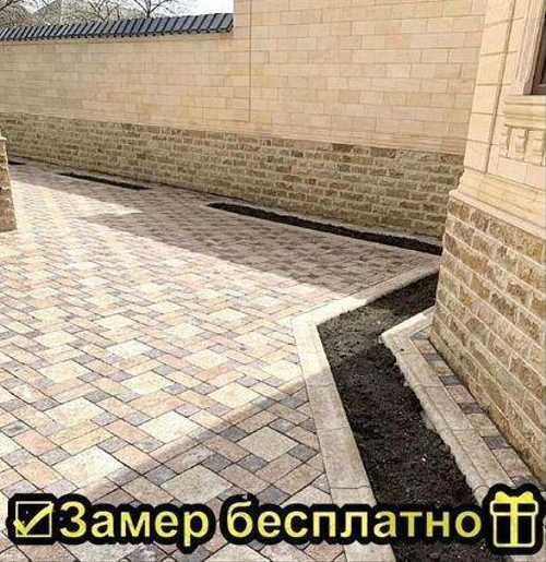 Тротуарная плитка и укладка 8 кирпичей 400х400х50