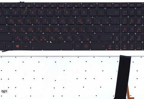 Клавиатура для Asus N550J N750J Черная с красными