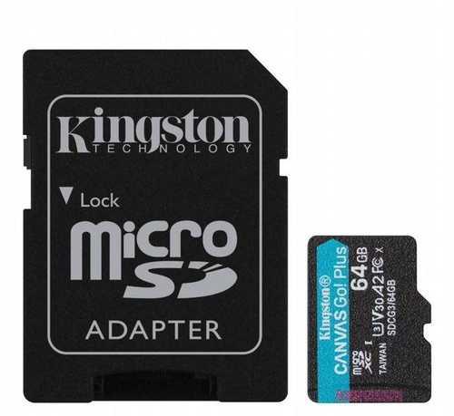 Карта памяти Kingston 64Gb micro sdxc Canvas Go Pl