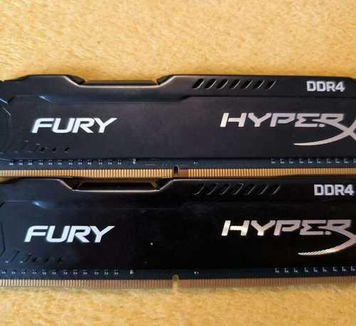 Оперативка Kingston hyperx fury DDR4 16gb