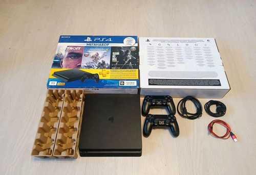 Sony PS4 Slim 1tb (комплект на фото)