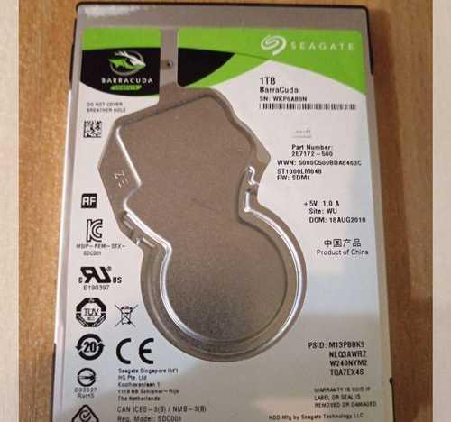 Жесткий диск Seagate SATA 2.5" 1тб