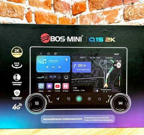 Магнитола Андроид Bos mini Q 15 6/128 Gb, 4G sim