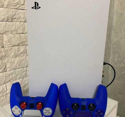 Sony PlayStation 5 Slim, 1000 гб, 2 геймпада