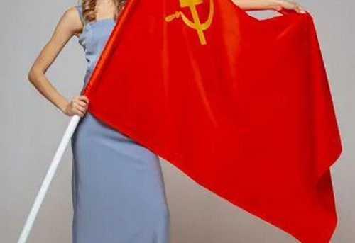 Флаг СССР с карманов для флагштока 90*145
