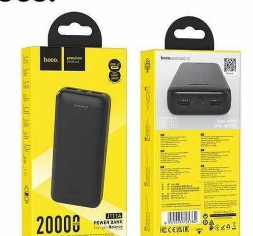 Внешний аккумулятор hoco J111A 20000mAh Black