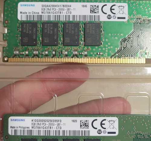 Оперативная память ddr4 16gb Samsung