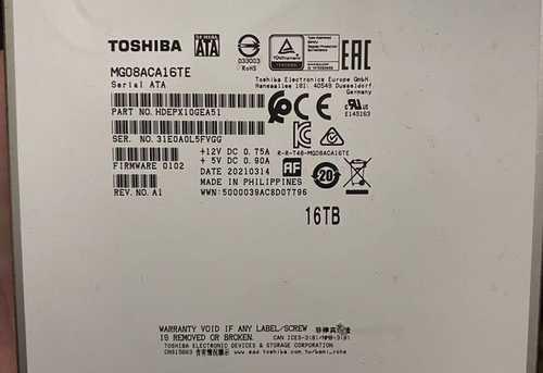 Жесткий диск toshiba MG08ACA16TE 16000,9 GB