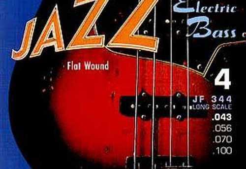 JF344 Jazz Flat Wound Комплект струн для бас-гитар