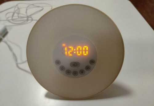 Радио часы будильник, светильник