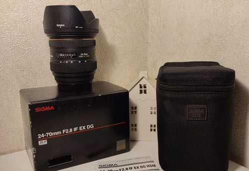 Объектив Sigma 24-70mm f2.8 EX DG HSM Canon EF