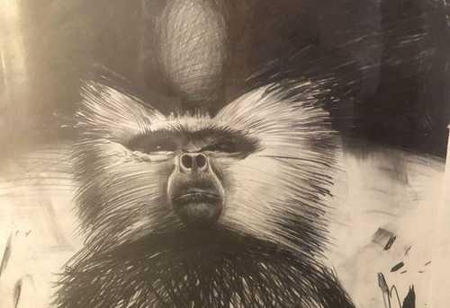 Картина графика карандашом король обезьян 73:59см