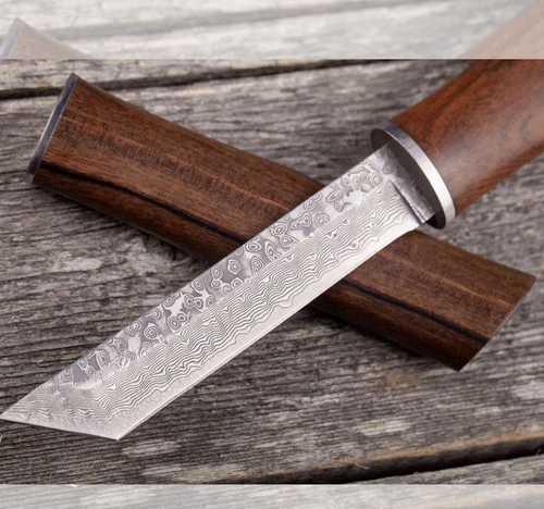 Нож с клинком Танто дамасская сталь