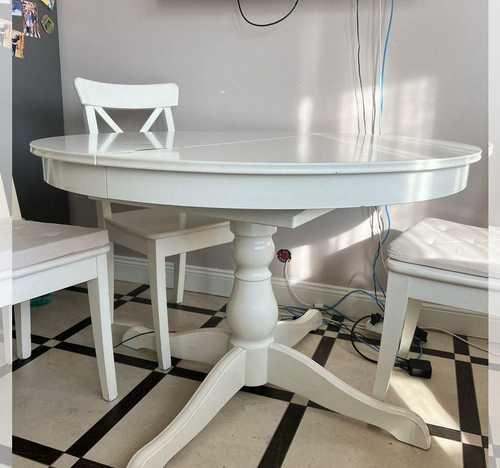 Стол IKEA ingatorp d-110 см