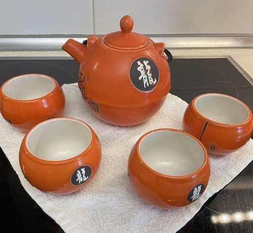 Чайный набор "оранжевый дракон"