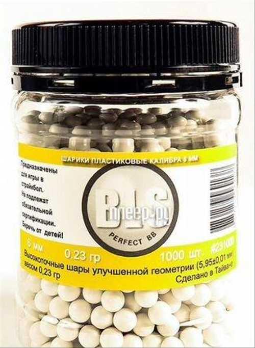 Шарики пластиковые BLS 0.23g 6mm 1000шт White
