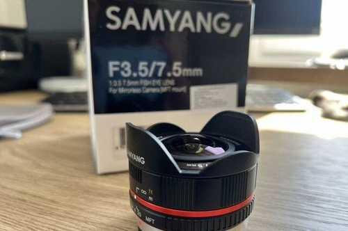 Объектив Samyang 7,5mm MFT