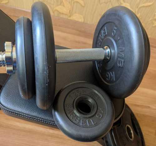 Гантели mb barbell 20кг - 2шт