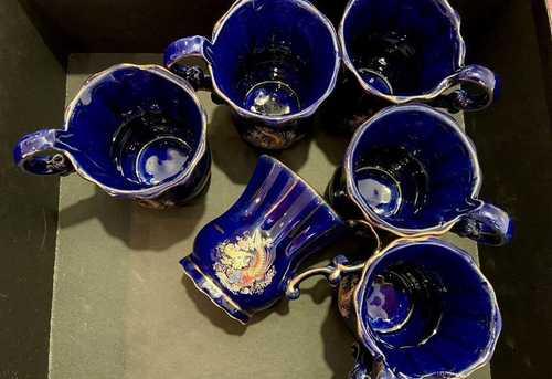 Набор чашек для чая керамика кобальт Турция