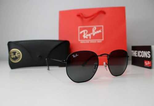 Солнцезащитные очки Ray Ban hexagonal черные 3N