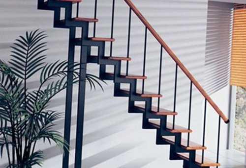 Сварной Каркас Лестницы на Монокосоуре в Коттедж