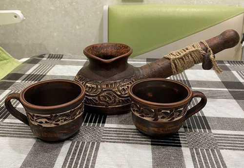 Турка для кофе глиняная Ручная работа