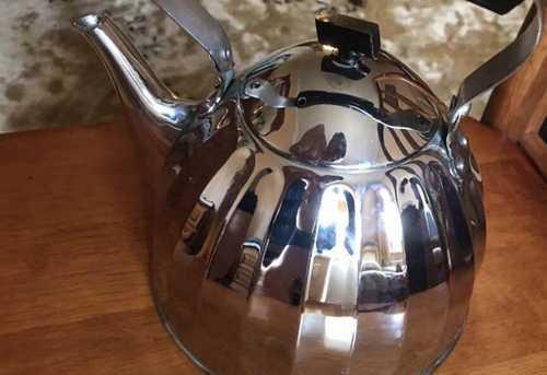 Чайник никелированный граненый ссор Кольчугино
